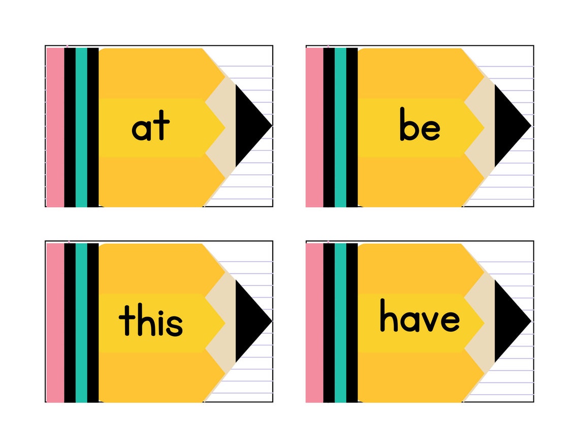 Sight Word Flash Cards, Kindergarten Sight Words, High Frequency Words ...