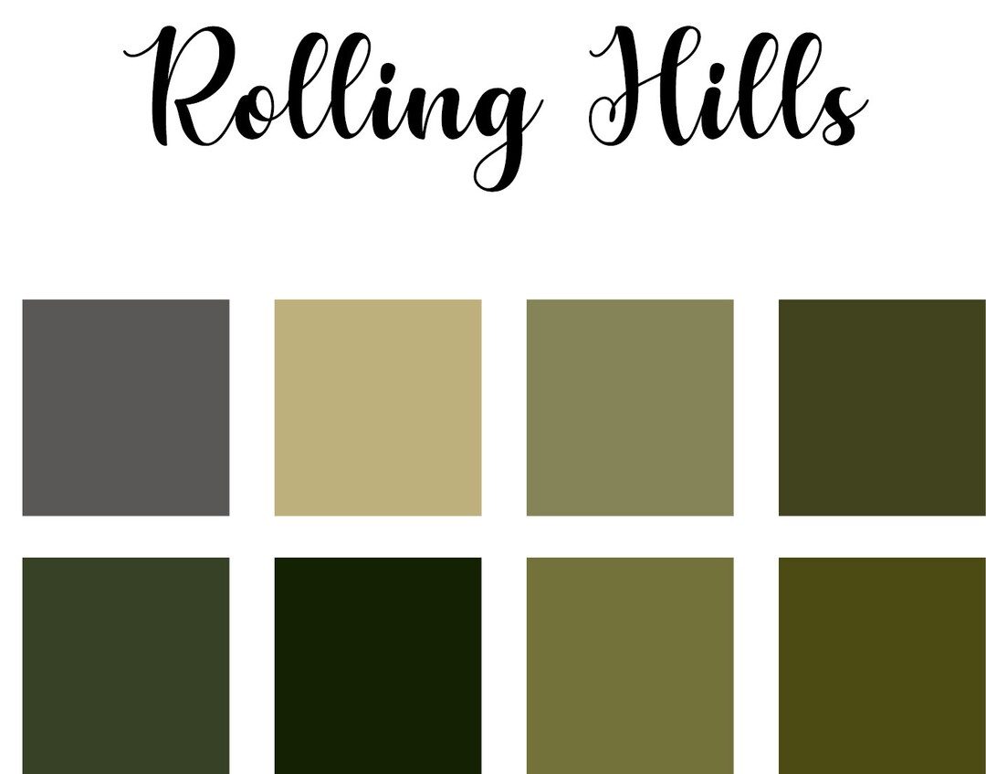 Rolling Hills | Color Palette, Procreate, Adobe Illustrator, Png ...