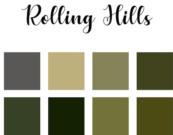 Rolling Hills Color Palette Procreate Adobe Illustrator - Etsy