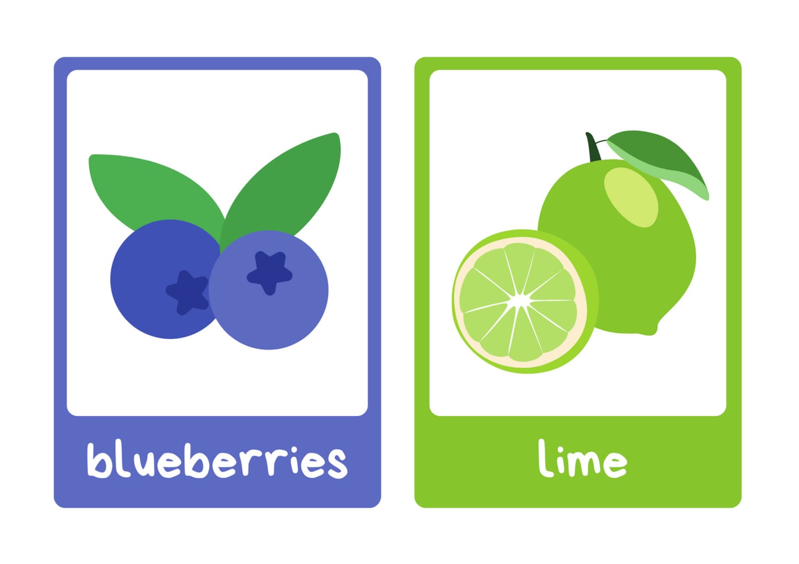 Fruits - Printable Flashcards, Preschool Educational Materials ...