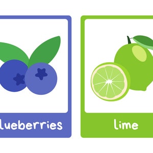 Fruits - Printable Flashcards, Preschool Educational Materials ...