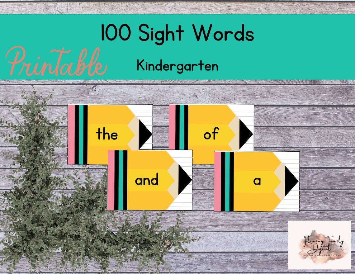 Sight Word Flash Cards, Kindergarten Sight Words, High Frequency Words ...