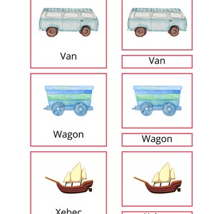 Printable Modes of Transportation A-Z Flashcards - Montessori Three ...