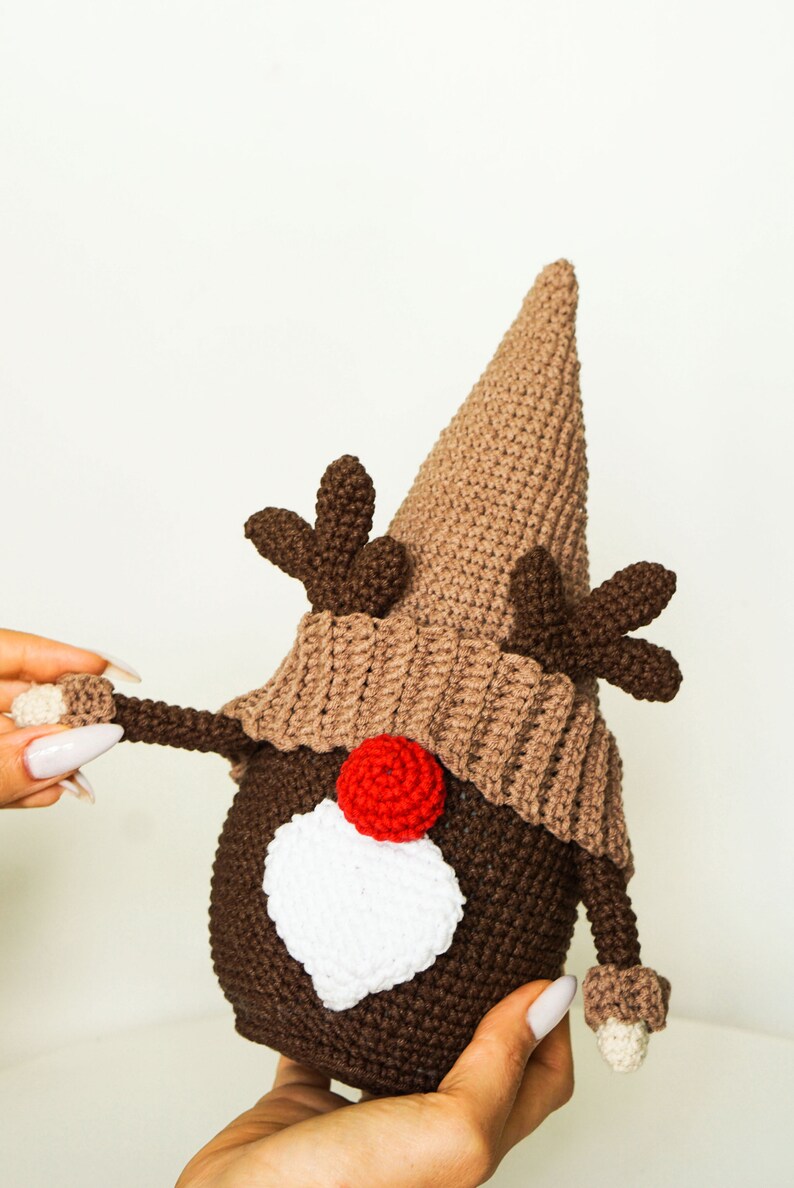 Crochet Patterns Rudolph Red Nose Reindeer Gnome Christmas - Etsy