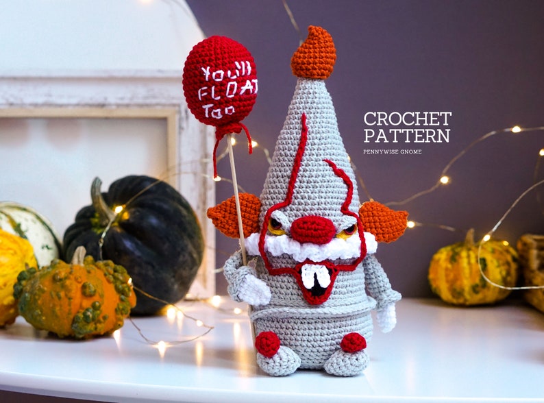 IT Pennywise Dancing Clown Crochet Patterns Halloween Gnomes / - Etsy