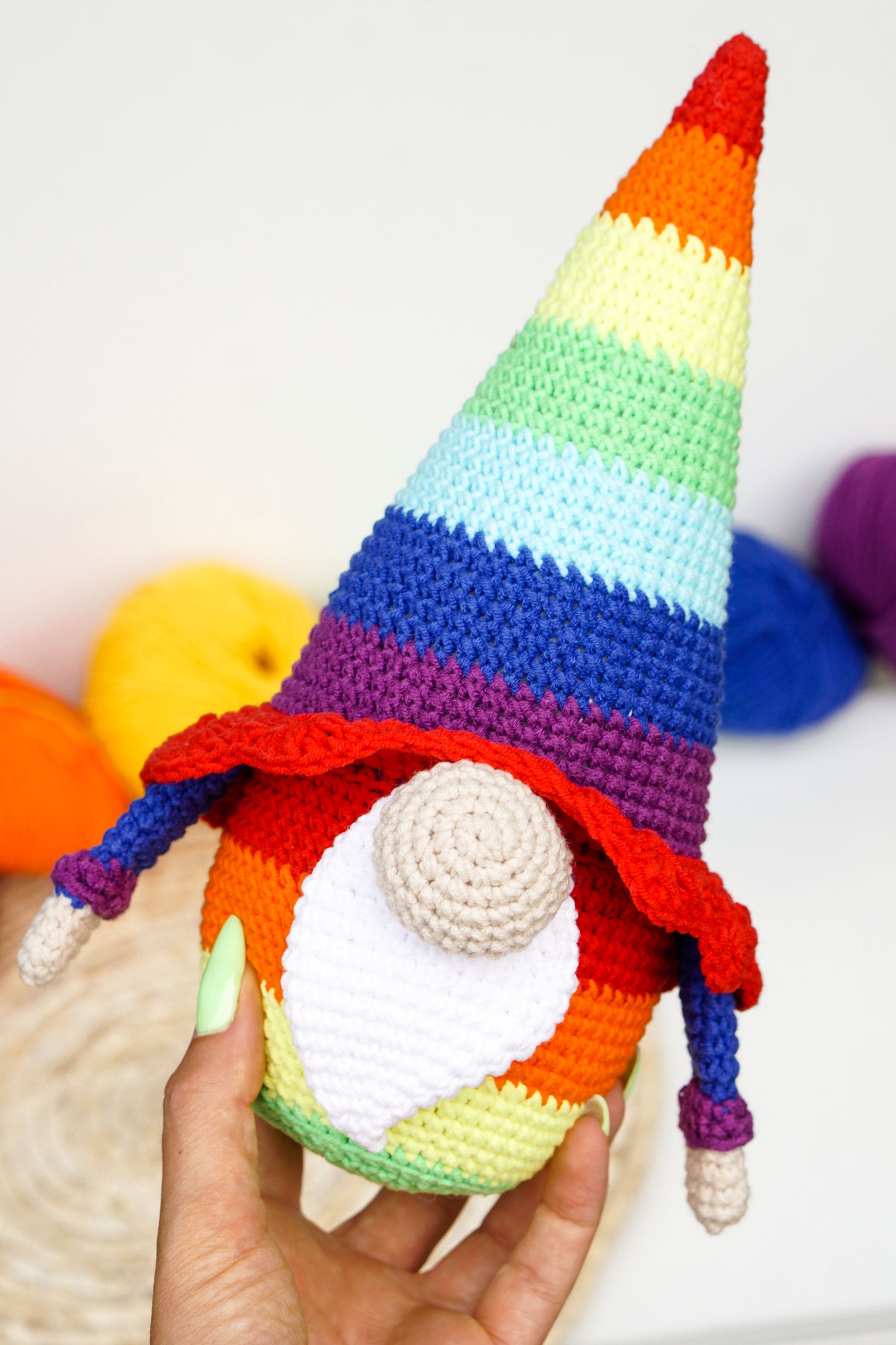 Crochet Patterns Rainbow Gnome LGBT Gnome Crochet Gift Gnome - Etsy