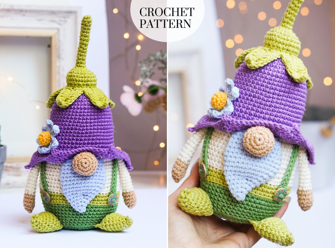 Crochet Patterns Bellflower Gnome Flower Gnome Garden Gnome - Etsy UK