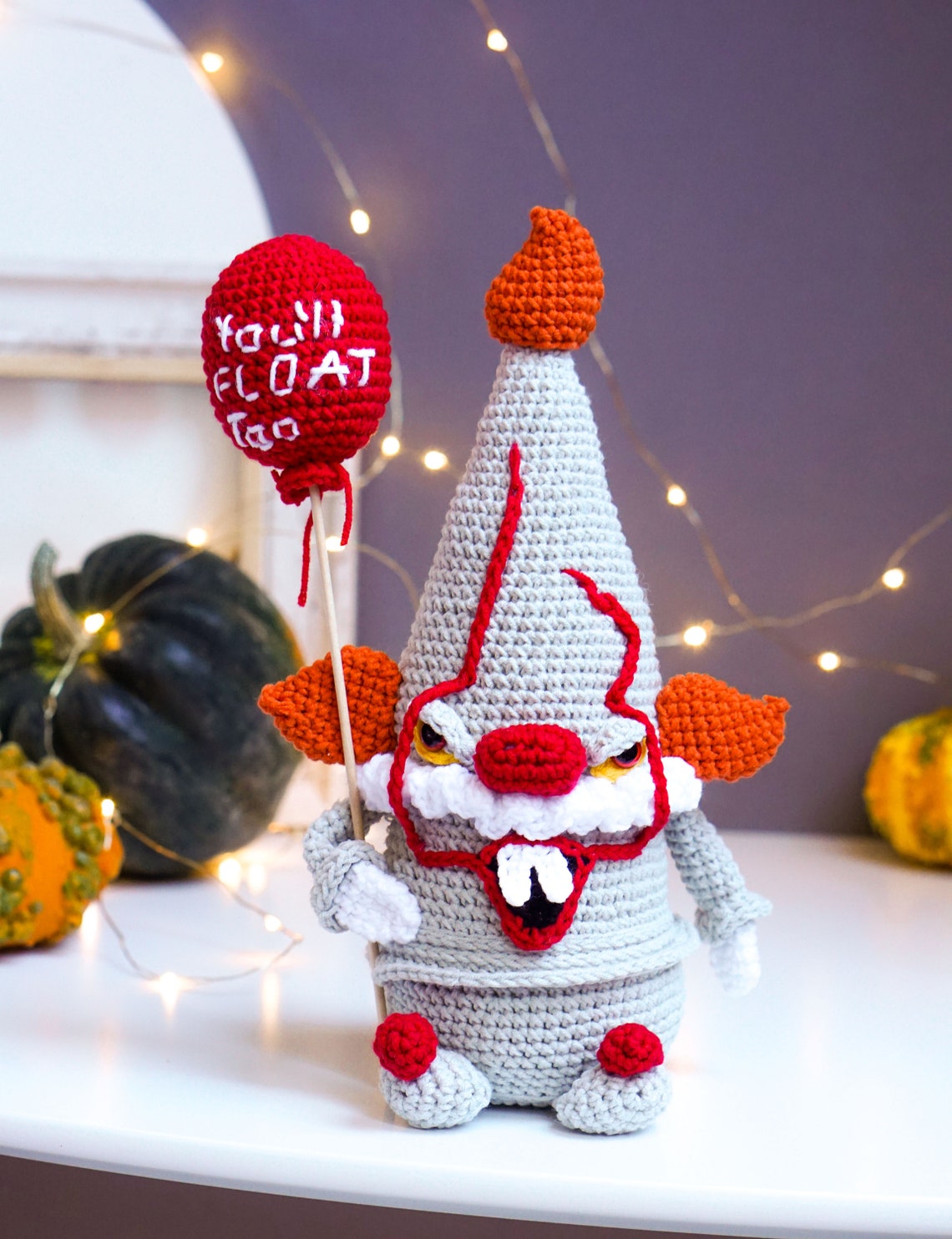 IT Pennywise Dancing Clown Crochet Patterns Halloween Gnomes / - Etsy