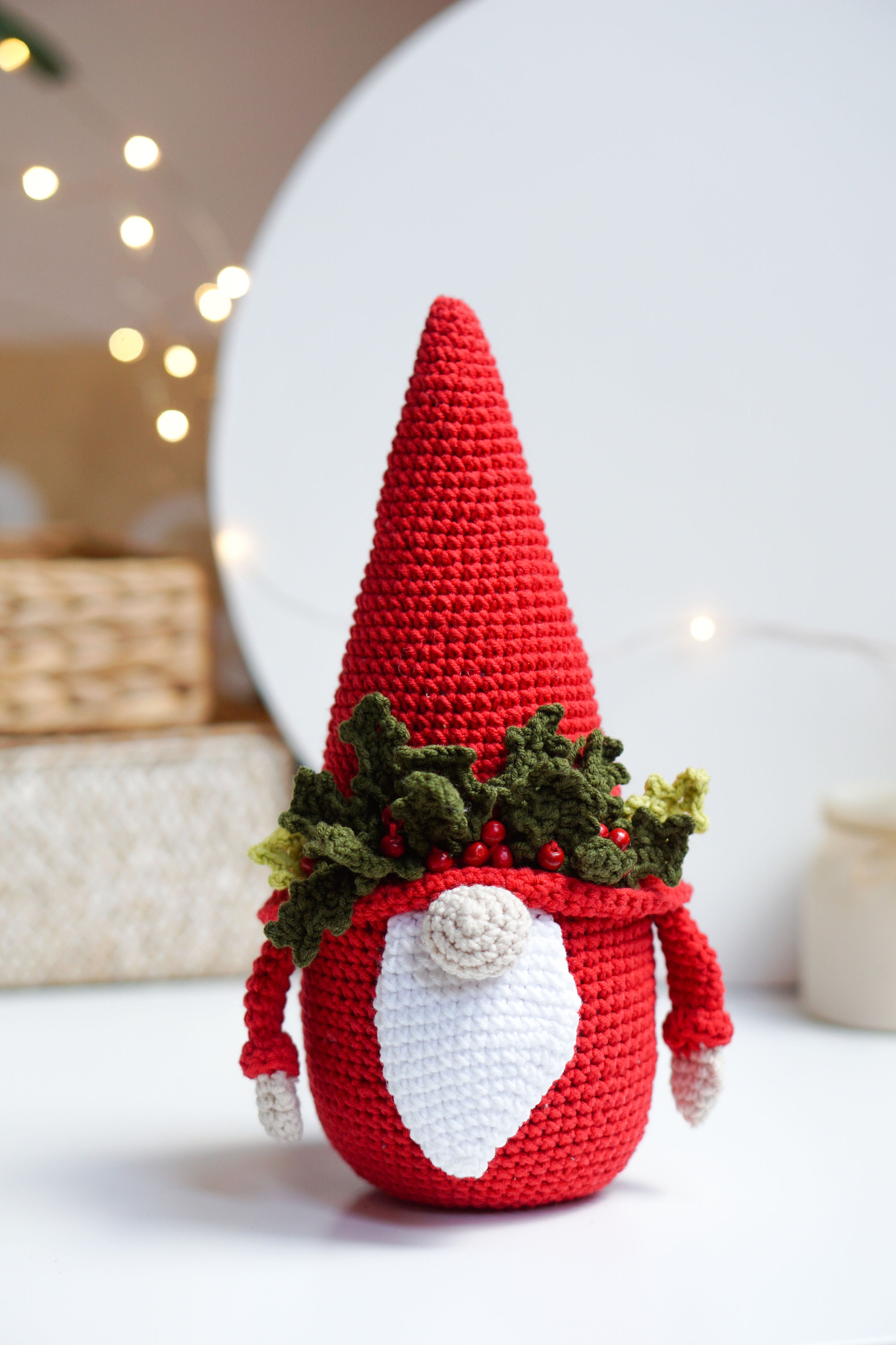 Crochet Patterns Gingerbread Gnome Holly Gnome Gentleman - Etsy