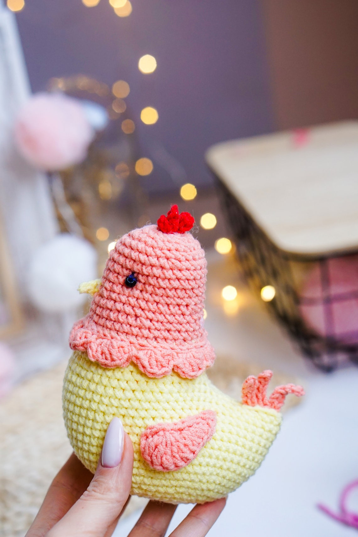 Crochet Hen Pattern, Crochet Large and Small Hens, Crochet Hen, Hen ...