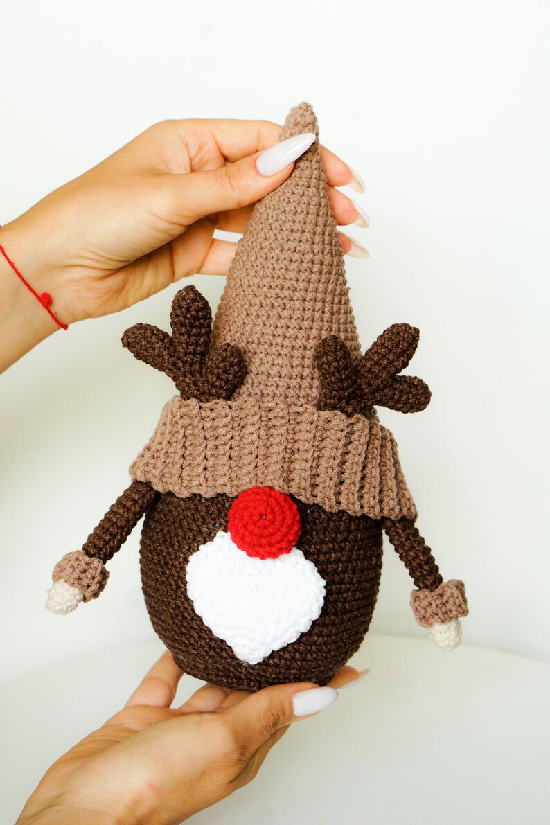 Crochet Patterns Rudolph Red Nose Reindeer Gnome Christmas - Etsy