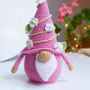 Crochet Patterns Easter Gnome, Crochet Flower Gnome, Gnome Amigurumi ...