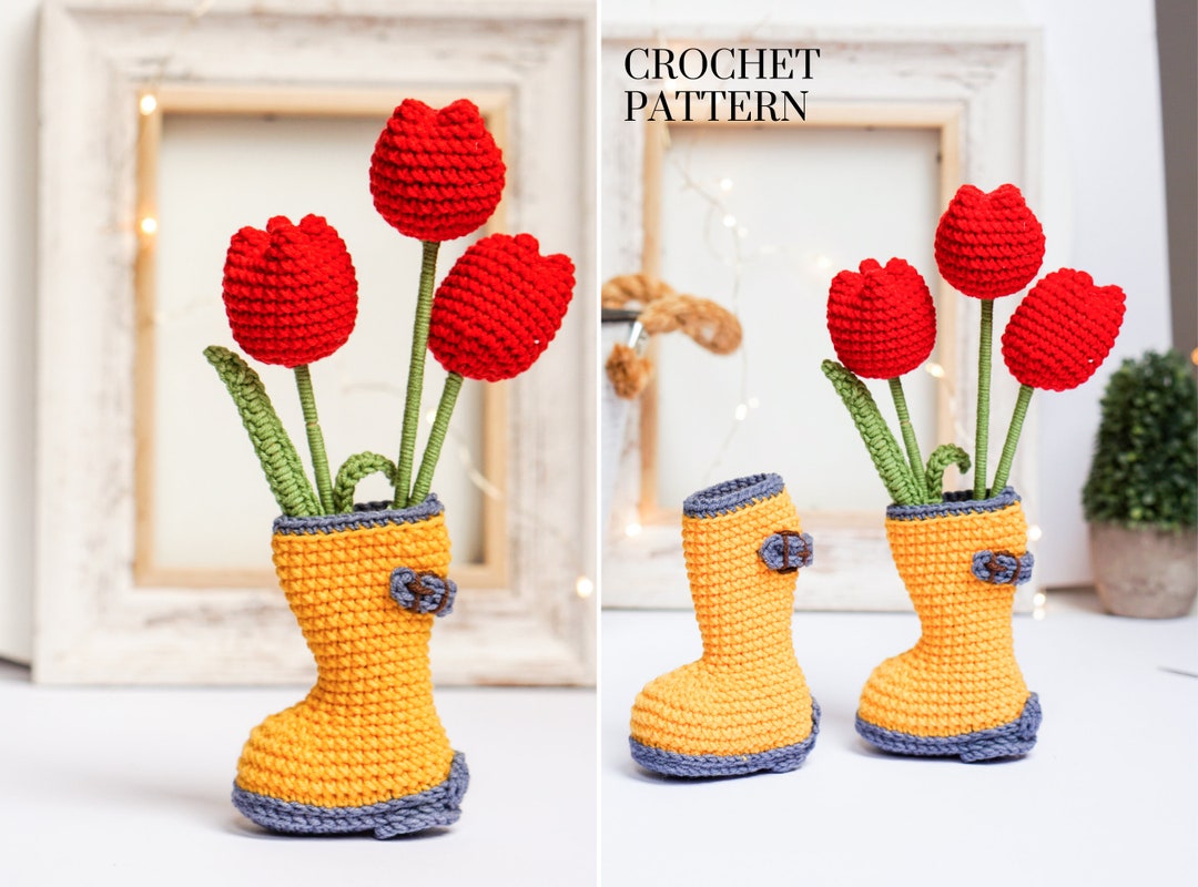 Crochet Patterns - Wellington and TULIPS - Etsy
