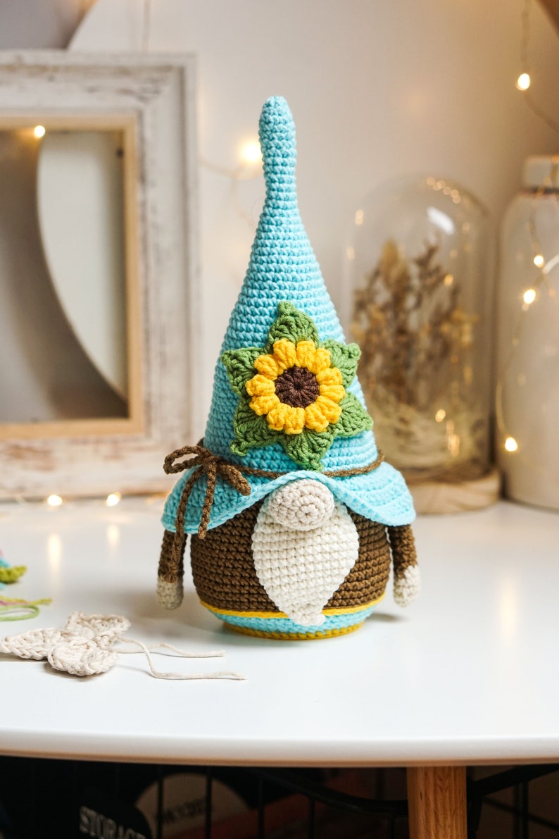 Crochet Patterns Flower Gnome Easter Gnome Sunflower Gnome - Etsy