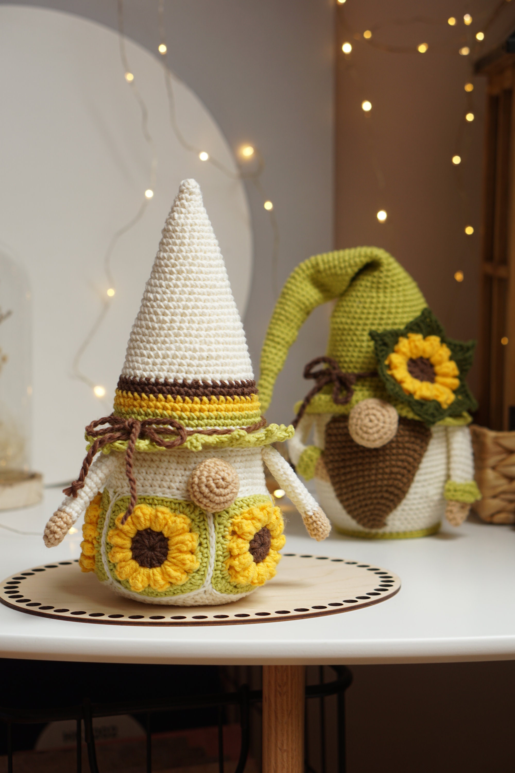 Crochet Patterns SET Flower Gnomes, Floral Gnome, Sunflower Gnome ...