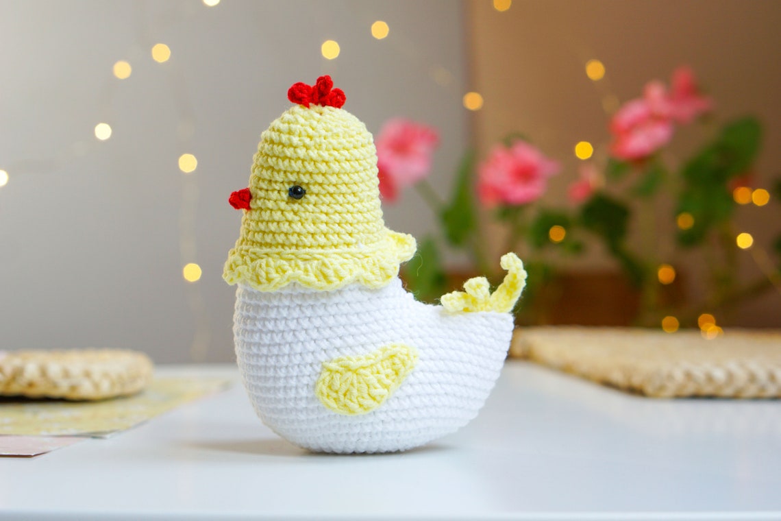 Crochet Hen Pattern, Crochet Large and Small Hens, Crochet Hen, Hen ...