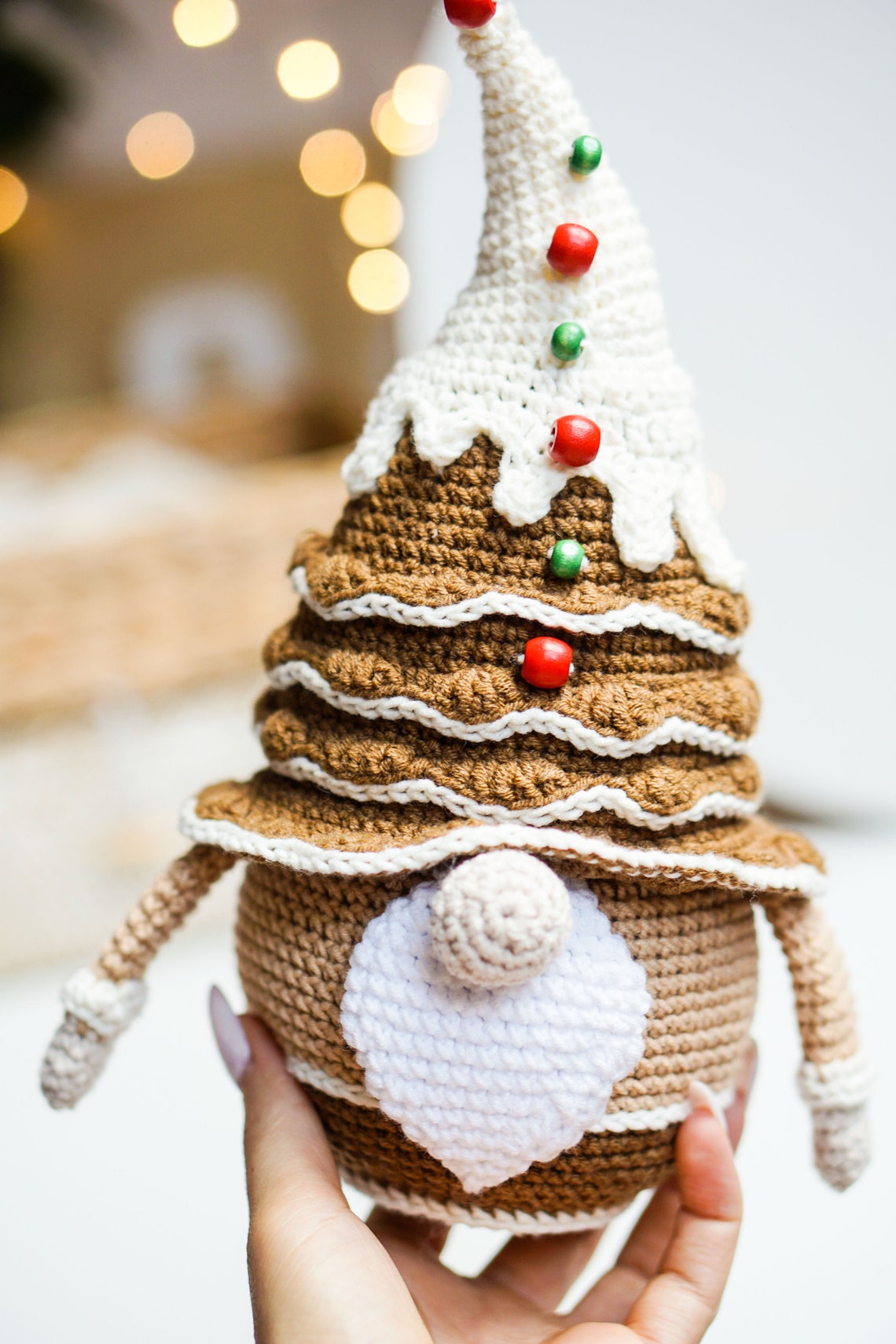 Crochet Patterns Gingerbread Gnome Holly Gnome Gentleman - Etsy