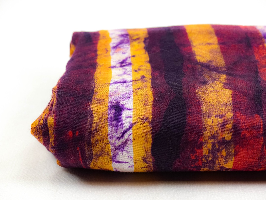 Batik Fabric | Red Orange Yellow | Cotton | Handmade - Etsy
