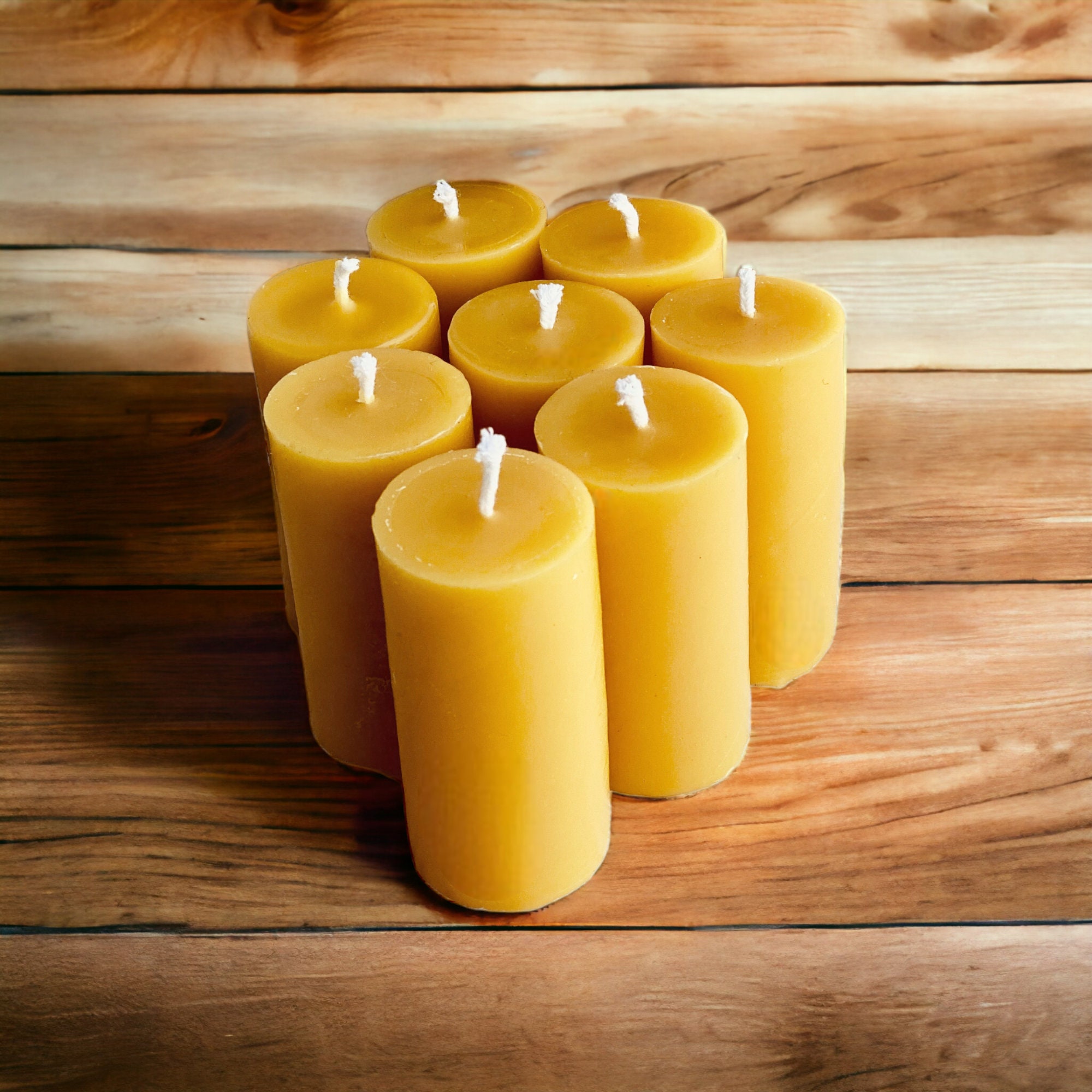 Mini Beeswax Pillar Candles | Beeswax Candles | Tall Tealight Candles ...