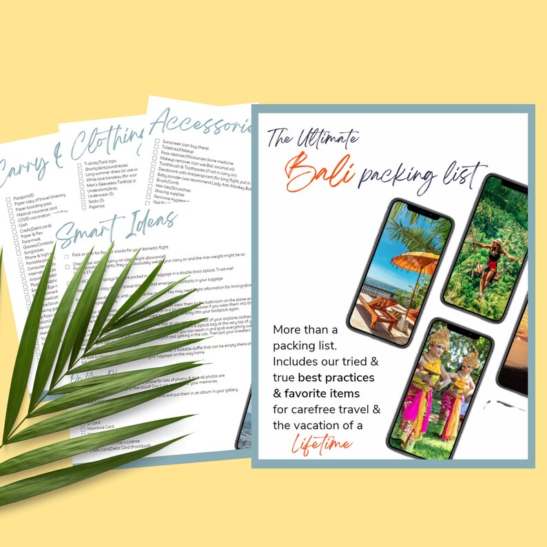 The Ultimate Bali Packing List (PDF) - Etsy