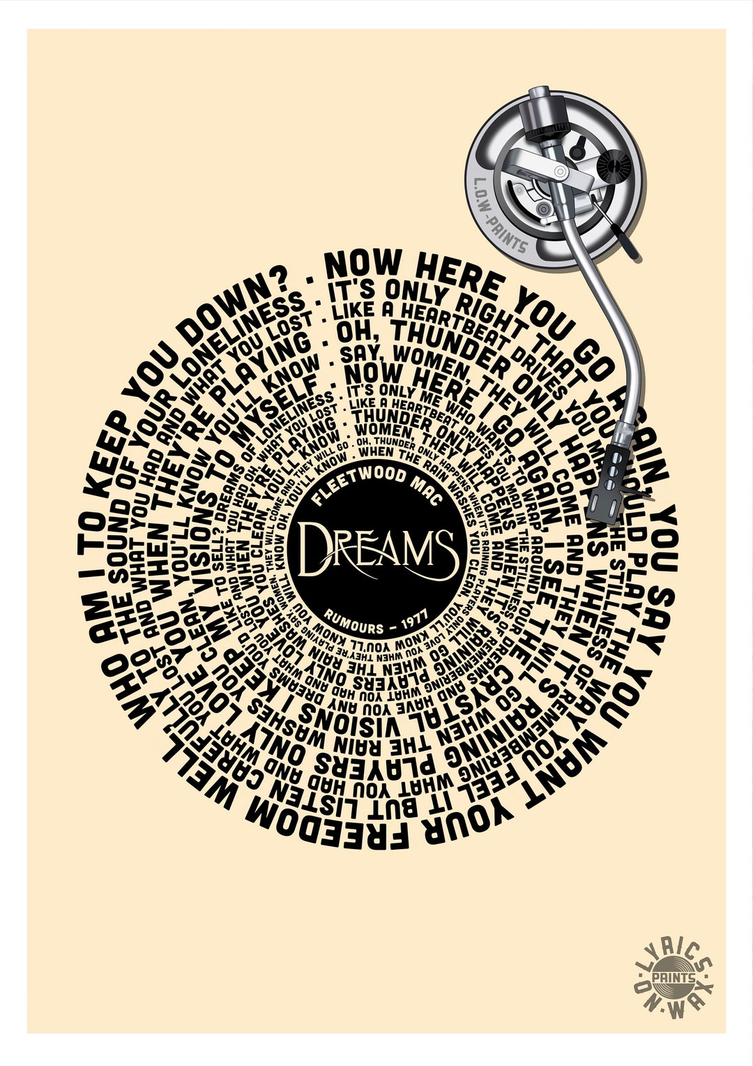 Vinyl Lyrics Poster | Vinyl Record Print | Song Lyrics Poster | for Him ...