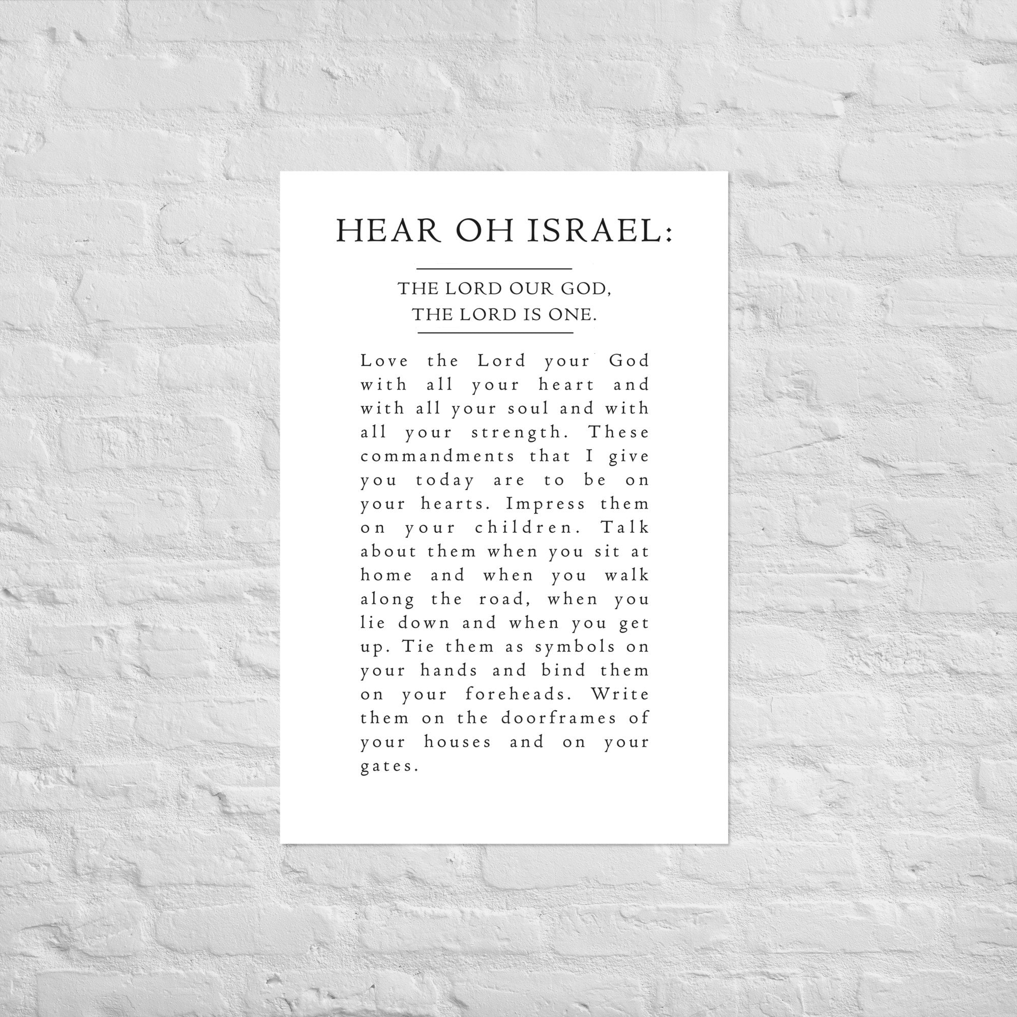 Christian Wall Art Print Poster Shema NIV - Etsy