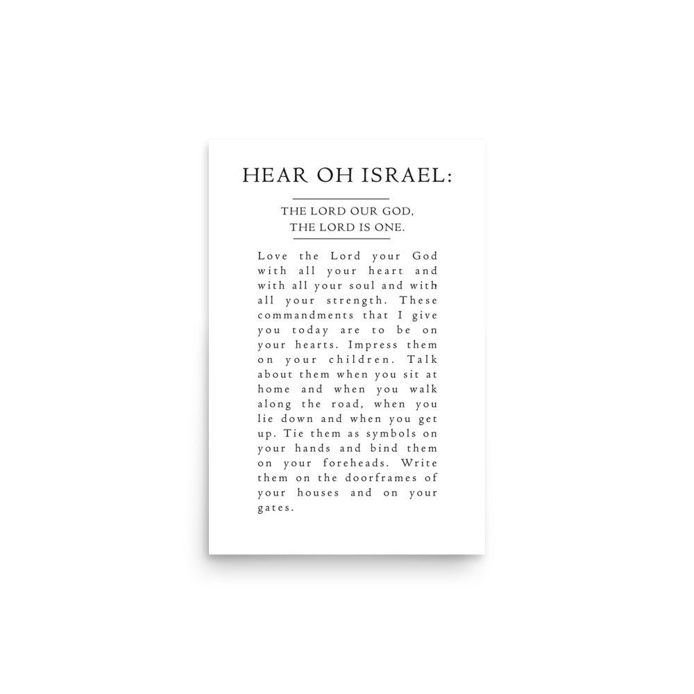 Christian Wall Art Print Poster Shema NIV - Etsy