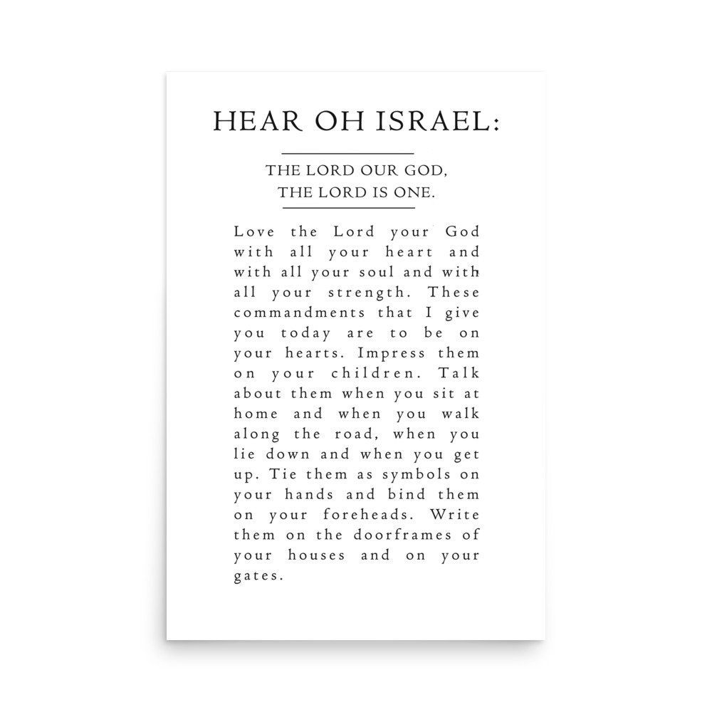 Christian Wall Art Print Poster Shema NIV - Etsy