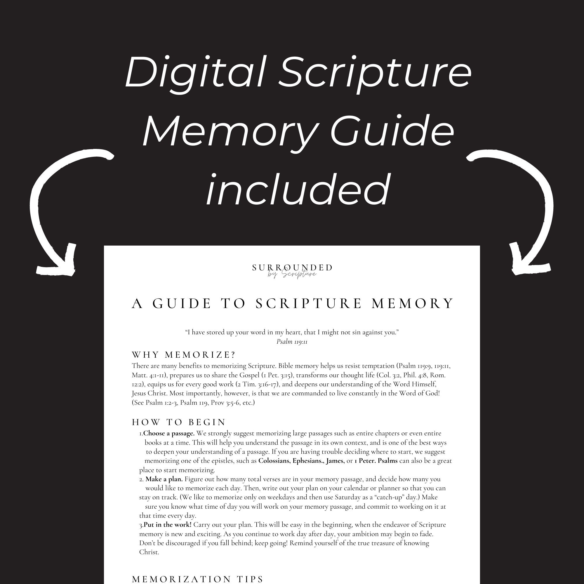 Psalm 119 Bible Memory Cards ESV - Etsy