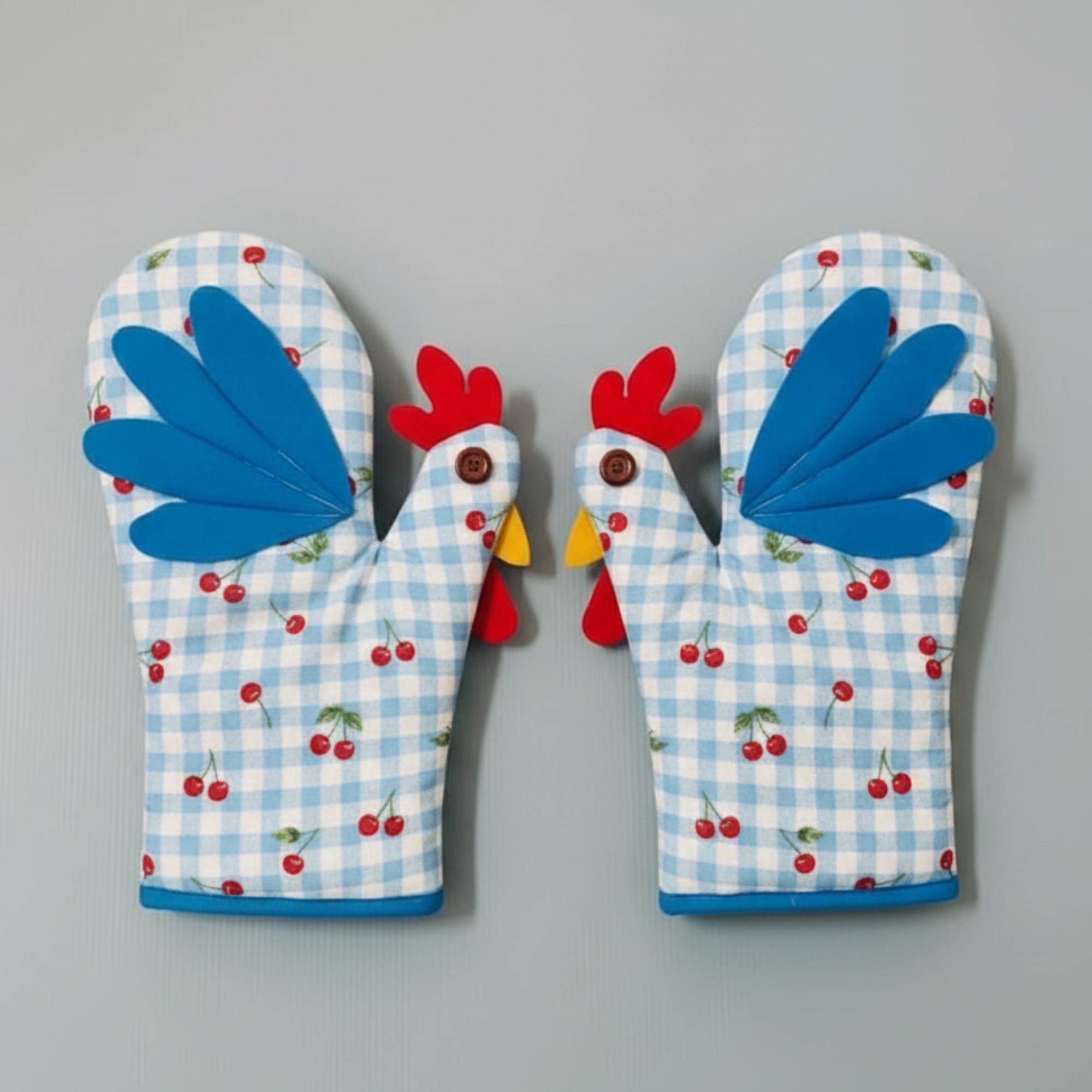 Chicken Oven Mitt Sewing Pattern PDF | Chicken Potholder Pattern ...