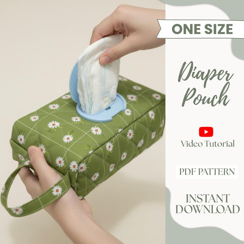 Diaper and Wipes Pouch Sewing Pattern | Beginner Friendly Zipper Diaper ...