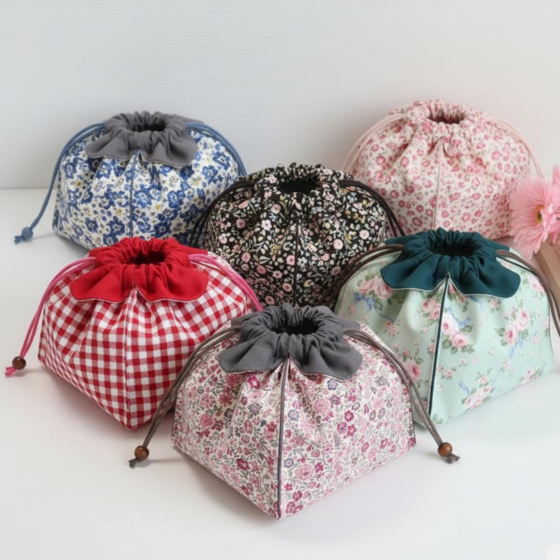Drawstring Bucket Bag Sewing Pattern | Drawstring Pouch PDF & Tutorial ...