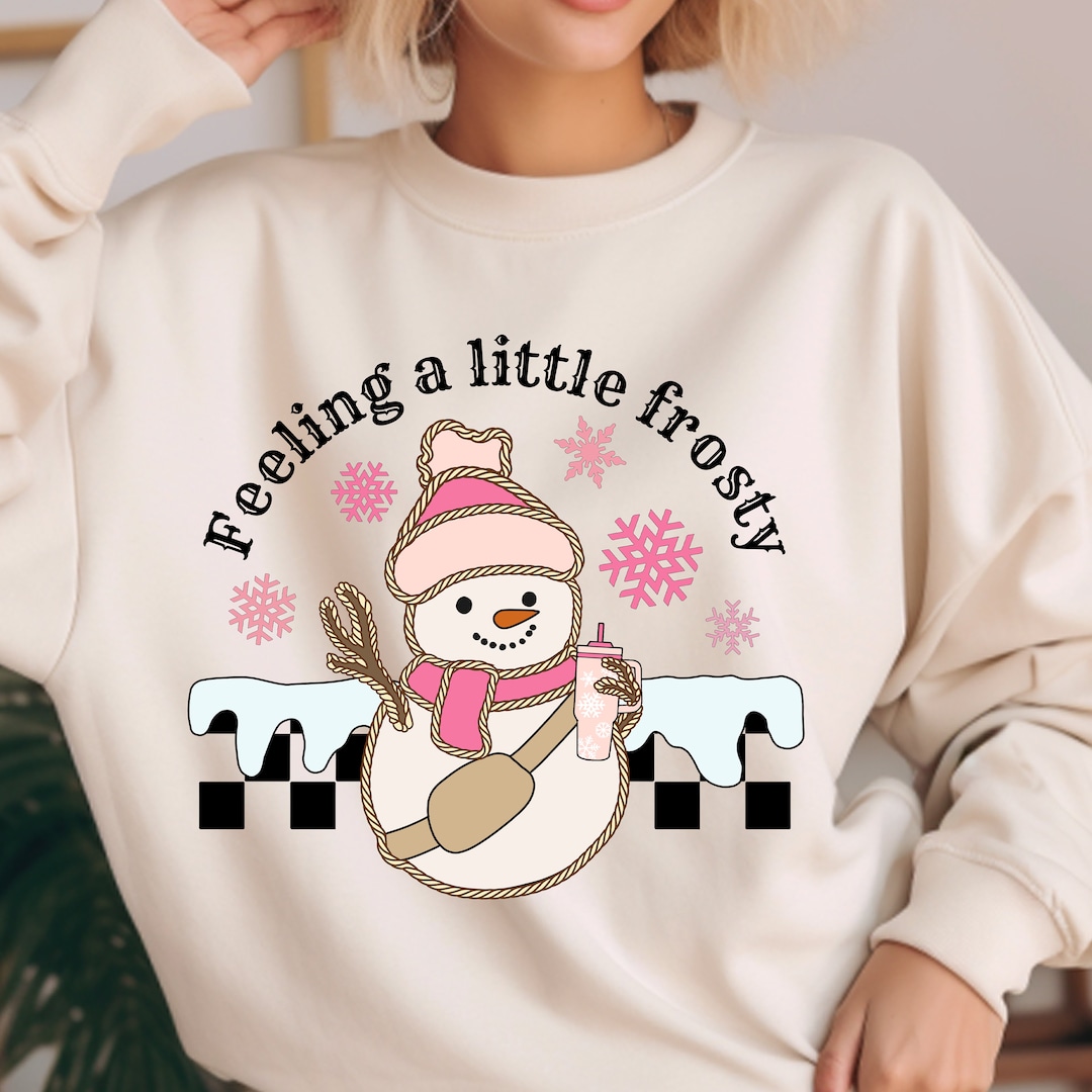 Feeling a Little Frosty PNG, Snowman Png, Pink Snowman Png, Bougie ...