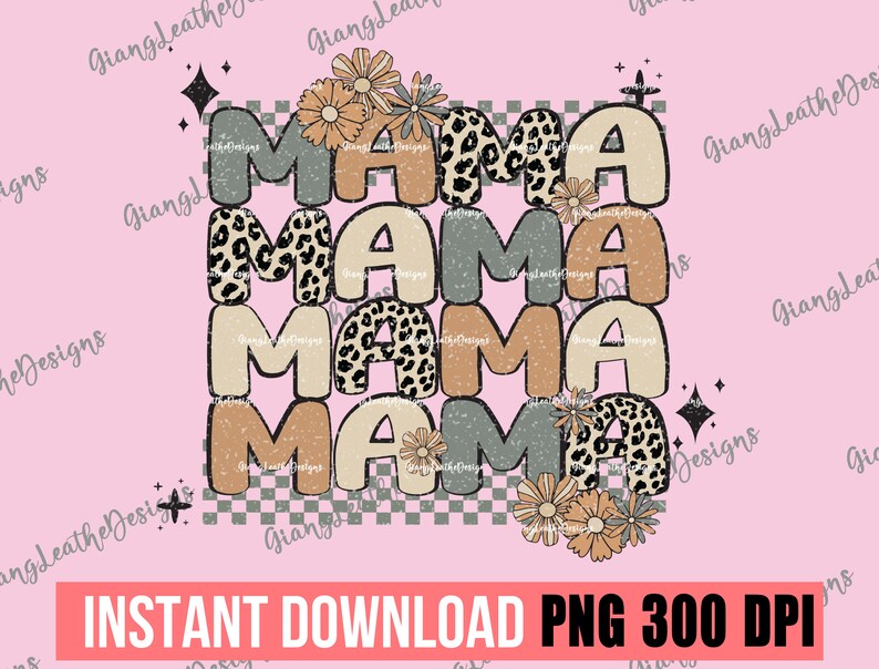 Mama PNG Sublimation Png Boho Png Retro Mama Png - Etsy