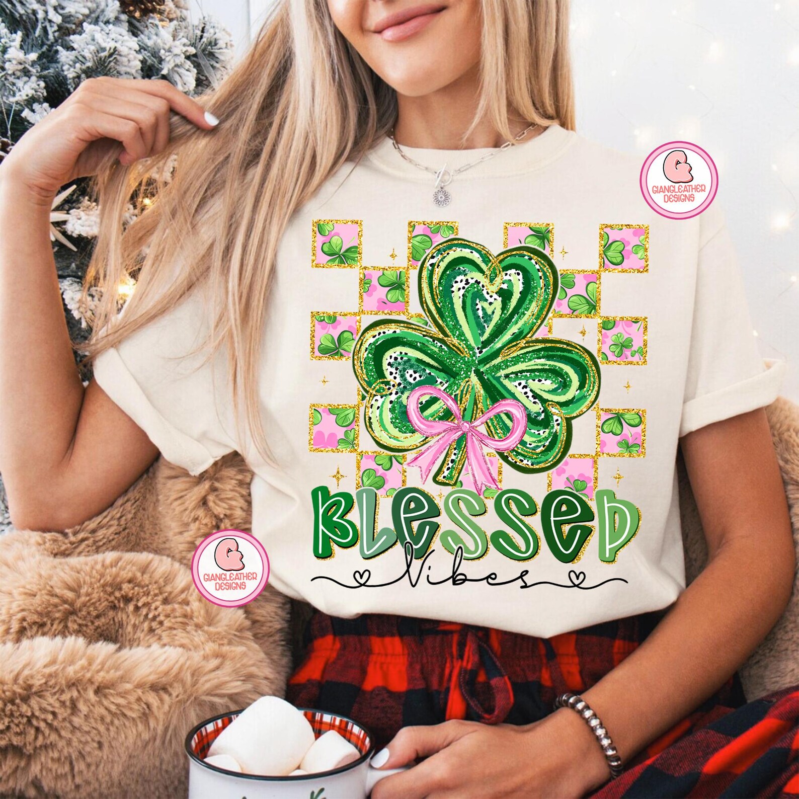 Blessed Vibes Png, Not Lucky Simply Blessed Png, Patrick Png, Retro ...