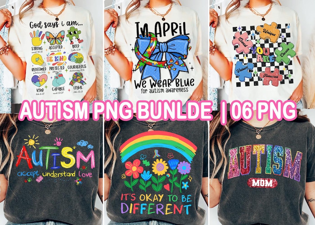 Autism Png Bundle, Love Needs No Words Png, Boho Floral Autism Png ...