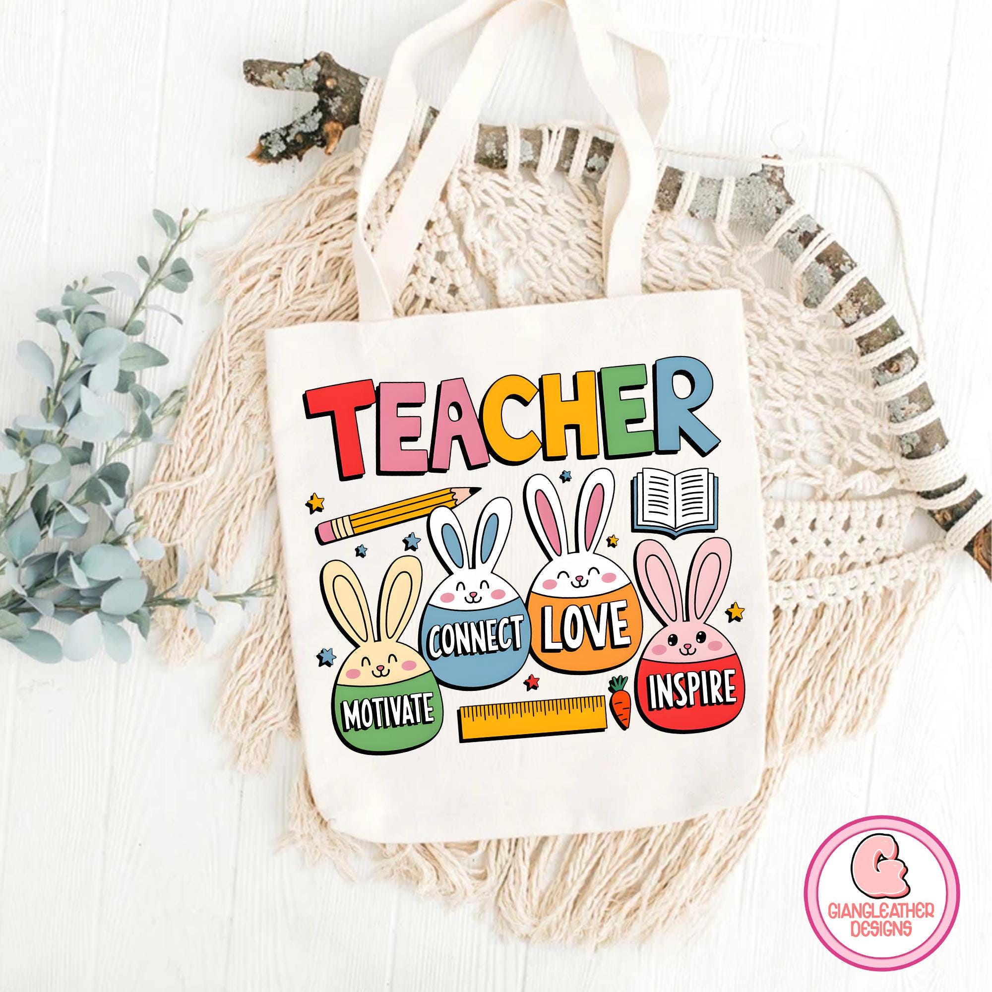 Teacher Easter Png Bundle, Bunny Teacher Png, Easter Png, Easter Pencil ...