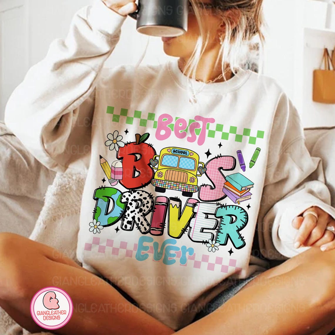Best Bus Driver Ever Png, Preppy Back to School Png, Teacher PNG ...
