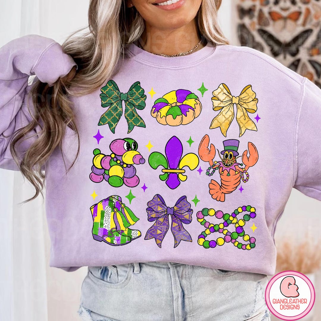 Mardi Gras Doodles Png, Fleur De Lis Png, Mardi Gras Png, King Cake Png ...