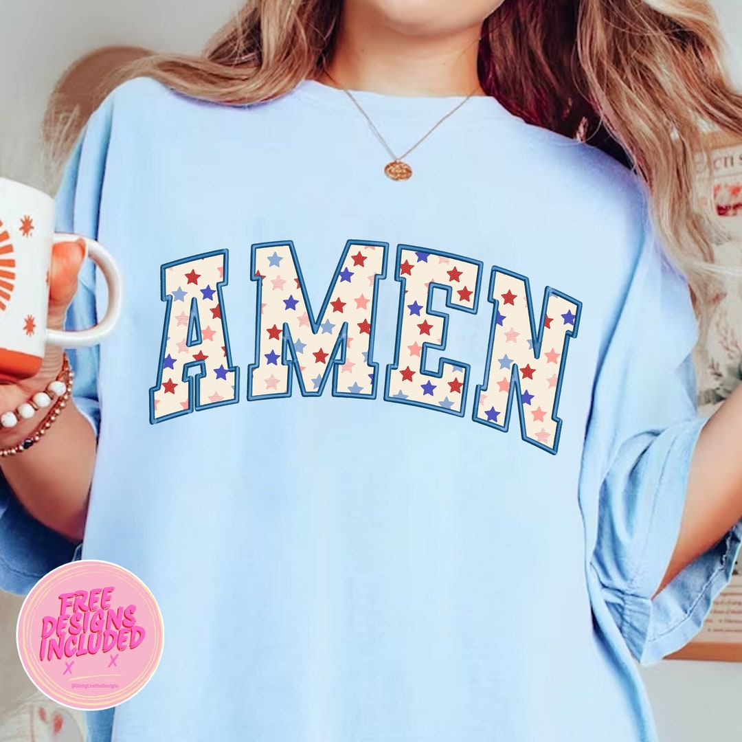Amen Png,4th of July Png,jesus Png,embroidery Amen Png,america Png ...