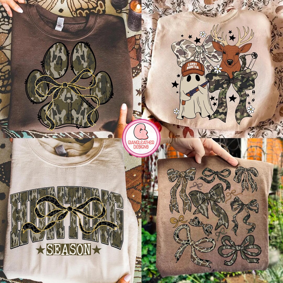 Hunting Season PNG, Dove Png, He's Hunting Png, Preppy Camo Bow Png ...