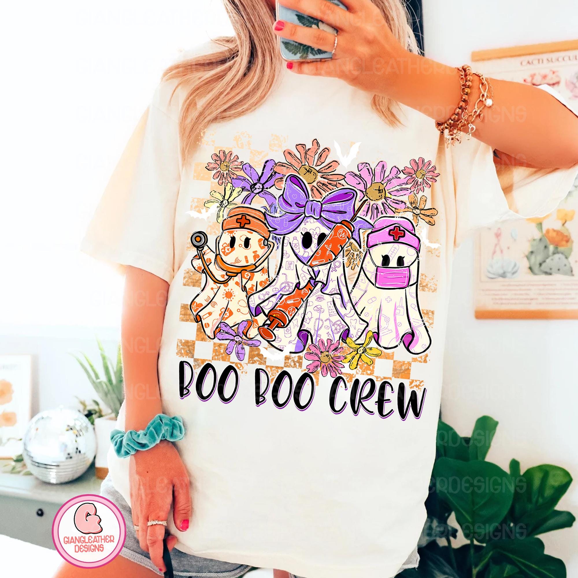 Boo Boo Crew Png, Halloween Png, Nurse Png,retro Nurse Png,ghost Nurse ...