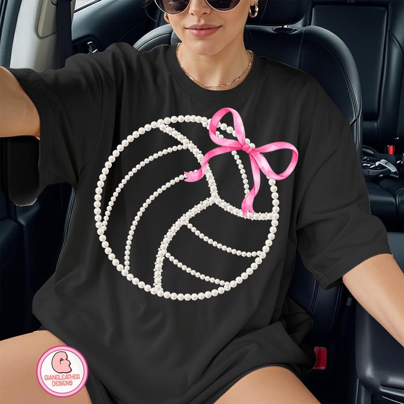 Pearl Bow Volleyball Png, Game Day Png, Volleyball Pearl Png, Sport ...