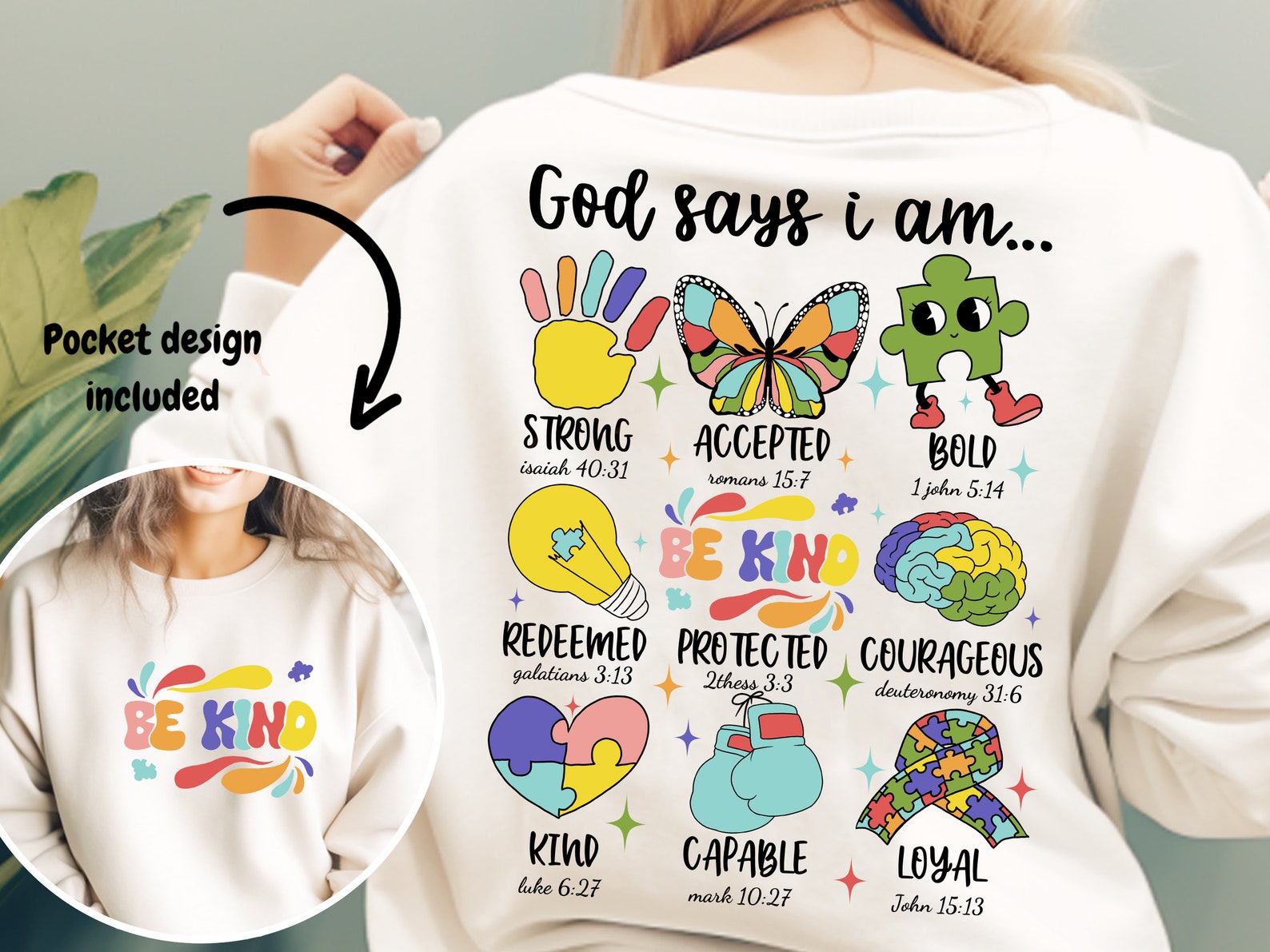 God Says I Am Autism Png,retro Autism Png,be Kind Png,christian Png ...