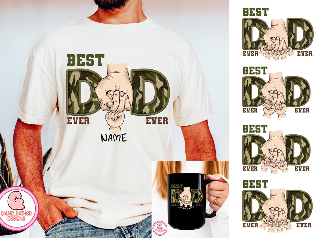 Best Dad Ever Png,custom Name Dad and Kids Png,dad Military Png ...