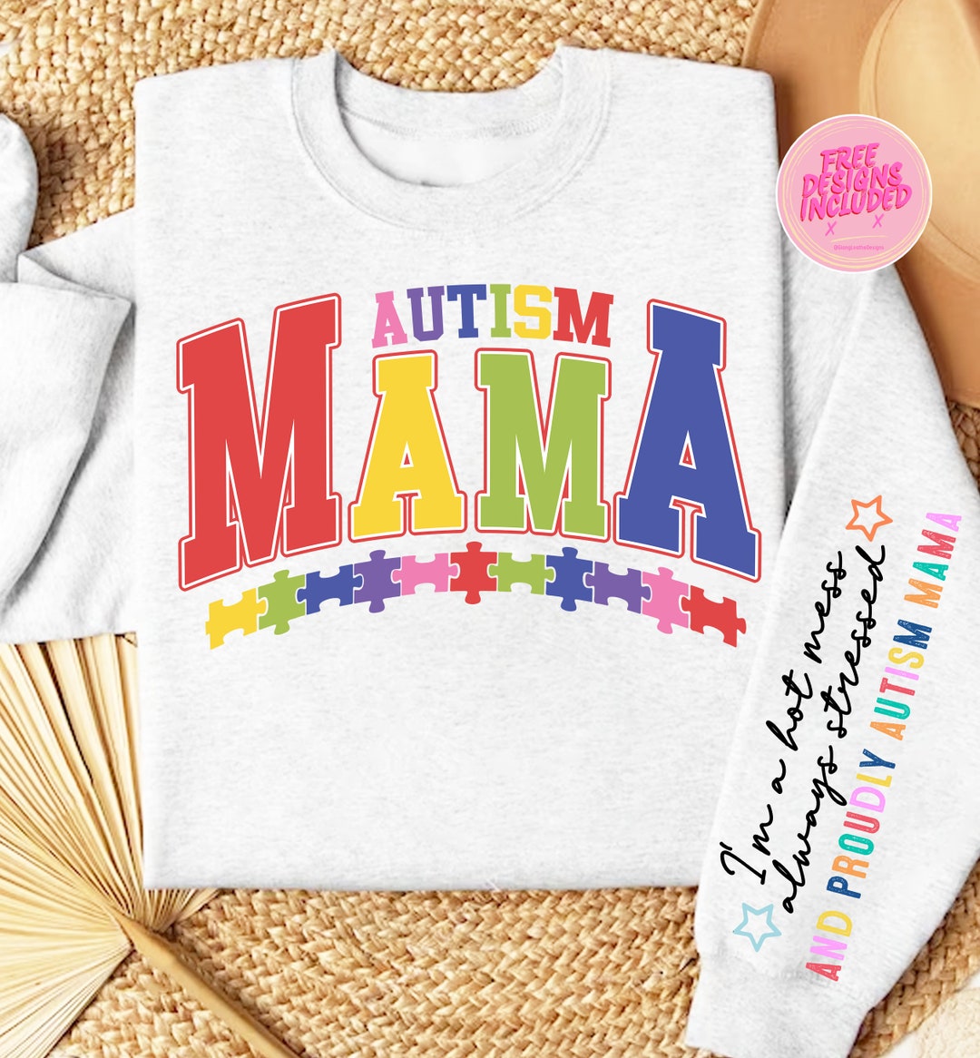 I'm a Hot Mess Always Stressed and Proudly Autism Mama Png,autism Mama ...