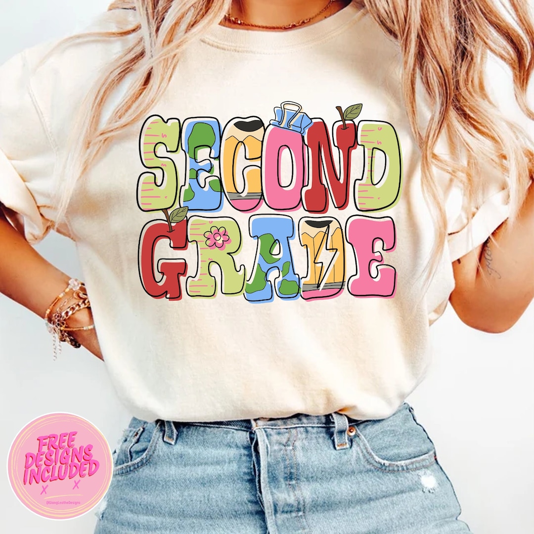 Second Grade Png,retro Back to School Png,back to School Png,teacher ...