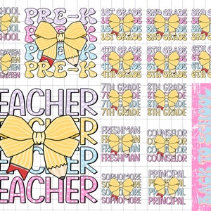 Retro Coquette Back to School Png Bundle,retro Wavy Back to School Png ...