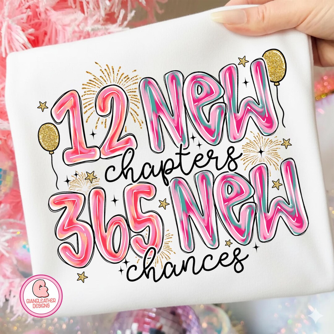 12 New Chapters 365 New Chances Png, Brushstroke Pink New Year Png ...