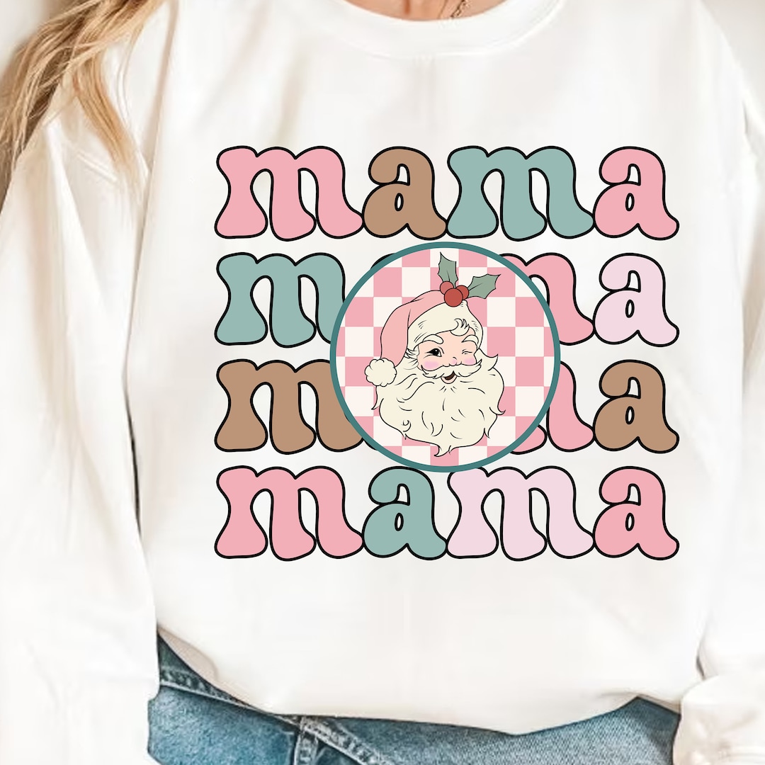 Mama Christmas Pngmama Santa Png Santa Claus Pnggroovy - Etsy